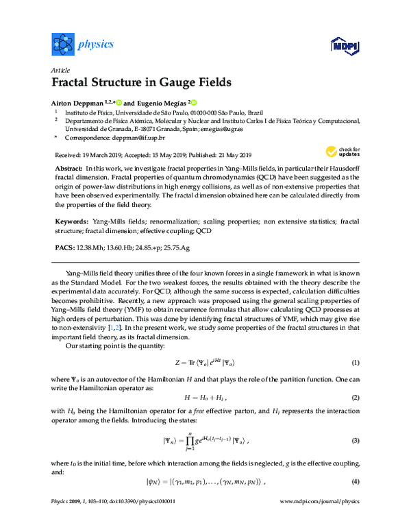 (PDF) Fractal Structure in Gauge Fields