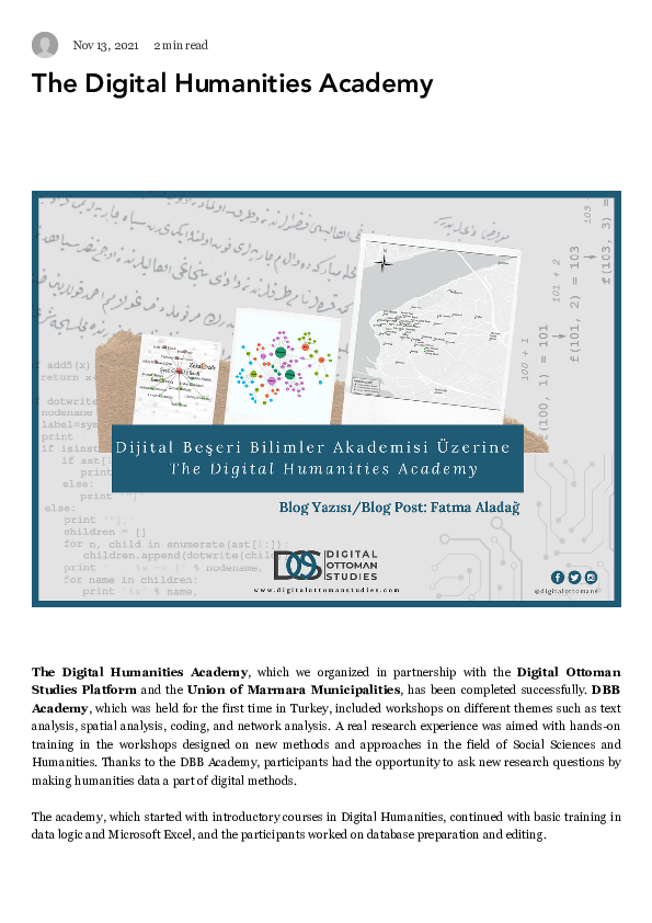 (PDF) The Digital Humanities Academy