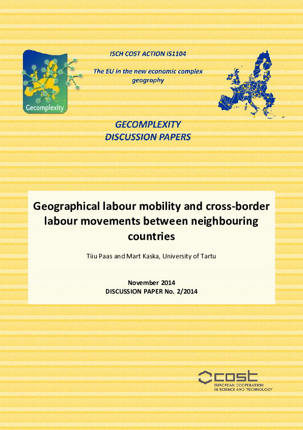 (PDF) Geographical labour mobility and cross-border labour movements ...
