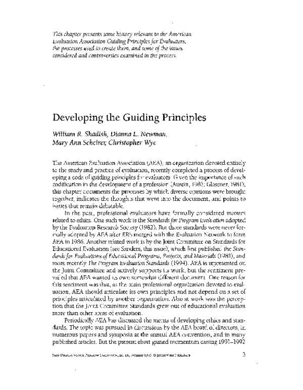 (PDF) Developing the Guiding Principles