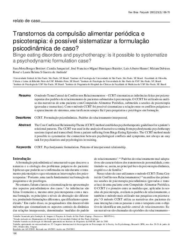 (PDF) [Binge eating disorders and psychotherapy: is it possible to ...