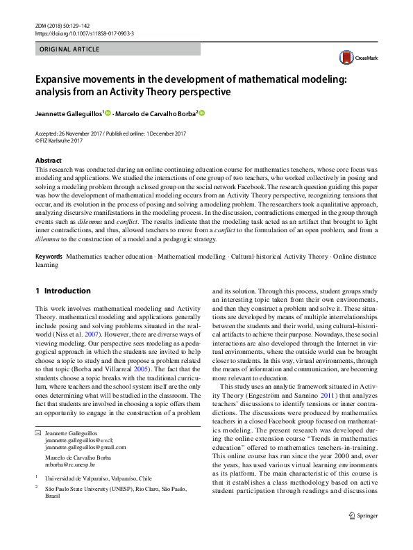 (PDF) Expansive movements in the development of mathematical modeling ...