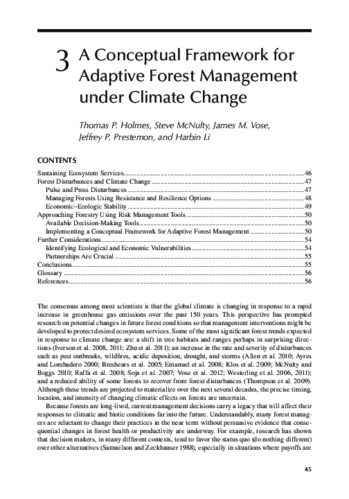 (PDF) A Conceptual Framework for Adaptive Forest Management under ...