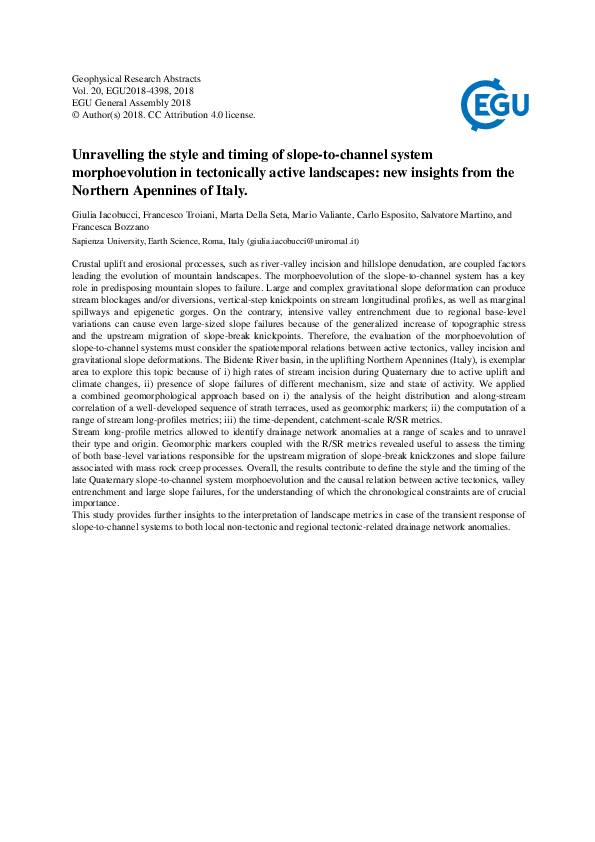 (PDF) Unravelling the style and timing of slope-to-channel system ...
