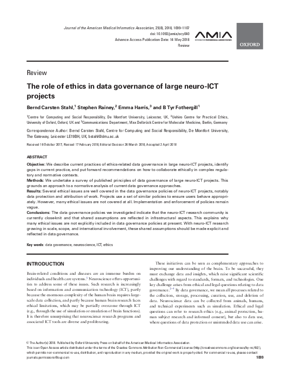 PDF The Role Of Ethics In Data Governance Of Large Neuro ICT Projects Bernd Carsten Stahl pdf-the-role-of-ethics-in-data-governance-of-large-neuro-ict-projects-bernd-carsten-stahl