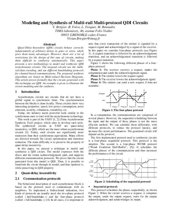 (PDF) Modeling and Synthesis of Multi-rail Multi-protocol QDI Circuits