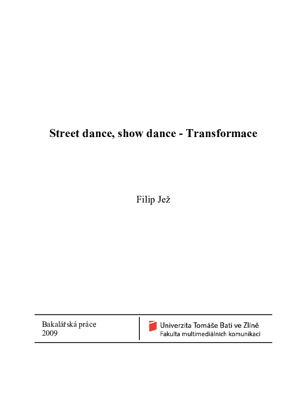(PDF) Street dance, show dance - transformace