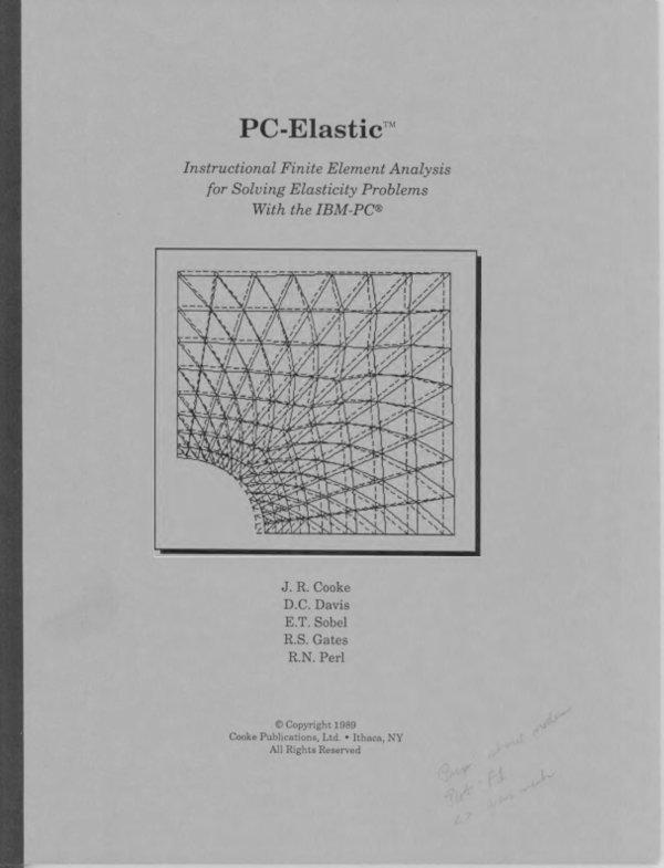 (PDF) PC-Elastic: Instructional Finite Element Analysis for Solving Elasticity Problems With the ...