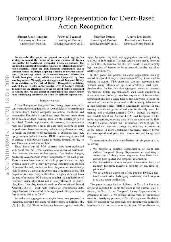 Pdf Temporal Binary Representation For Event Based Action Recognition