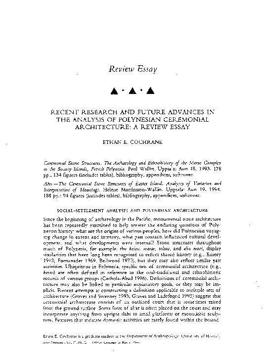 (PDF) Review of Recent Research and Future Advances in the Analysis of ...