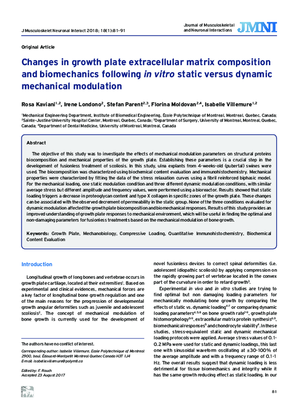 (PDF) Changes in growth plate extracellular matrix composition and ...