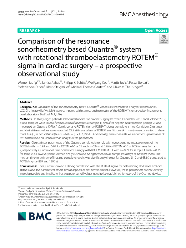 (PDF) Comparison of the resonance sonorheometry based Quantra® system ...