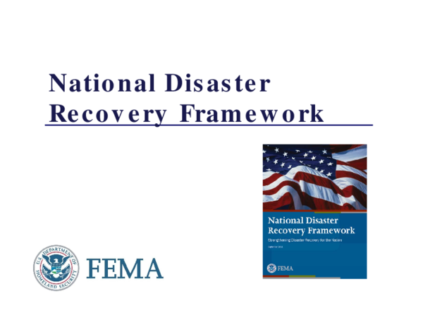 (PDF) The National Disaster Recovery Framework