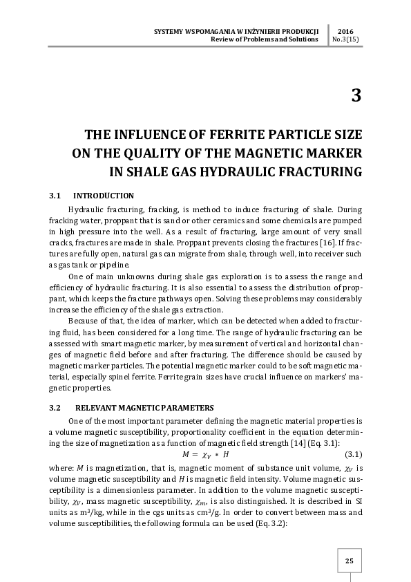 (PDF) The Influence of Ferrite Particle Size on the Quality of the ...