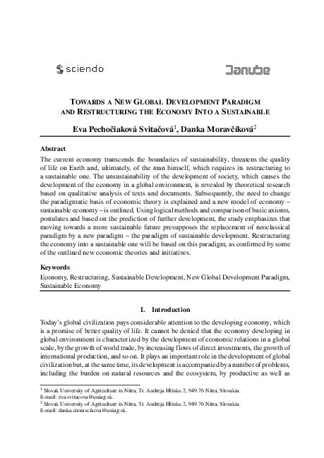 (PDF) Towards a New Global Development Paradigm and Restructuring the ...