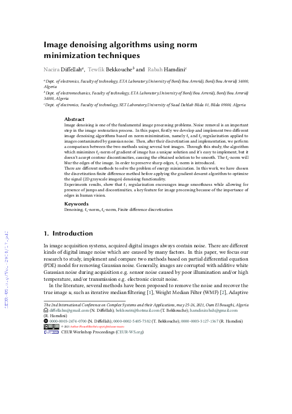 (PDF) Image denoising algorithms using norm minimization techniques