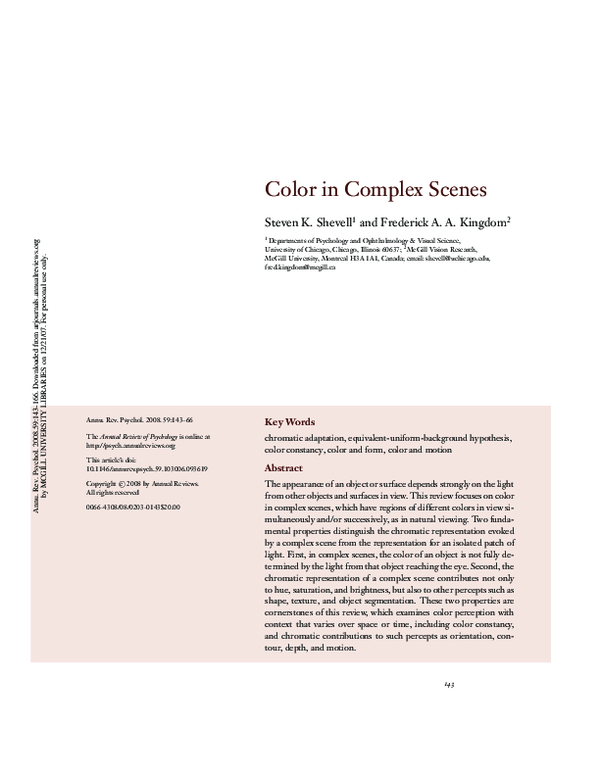 (PDF) The Significance of Context in Color Perception