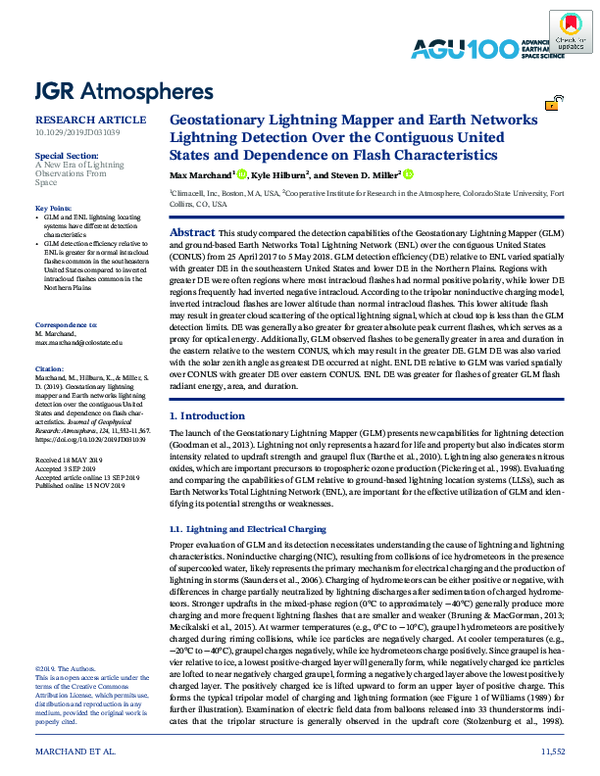 (PDF) Geostationary Lightning Mapper and Earth Networks Lightning ...