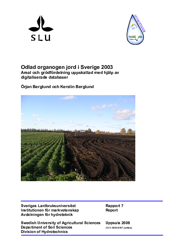(PDF) Odlad organogen jord i Sverige 2003
