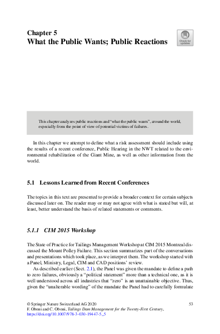 (PDF) What the Public Wants; Public Reactions