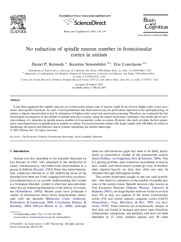 (PDF) No reduction of spindle neuron number in frontoinsular cortex in ...