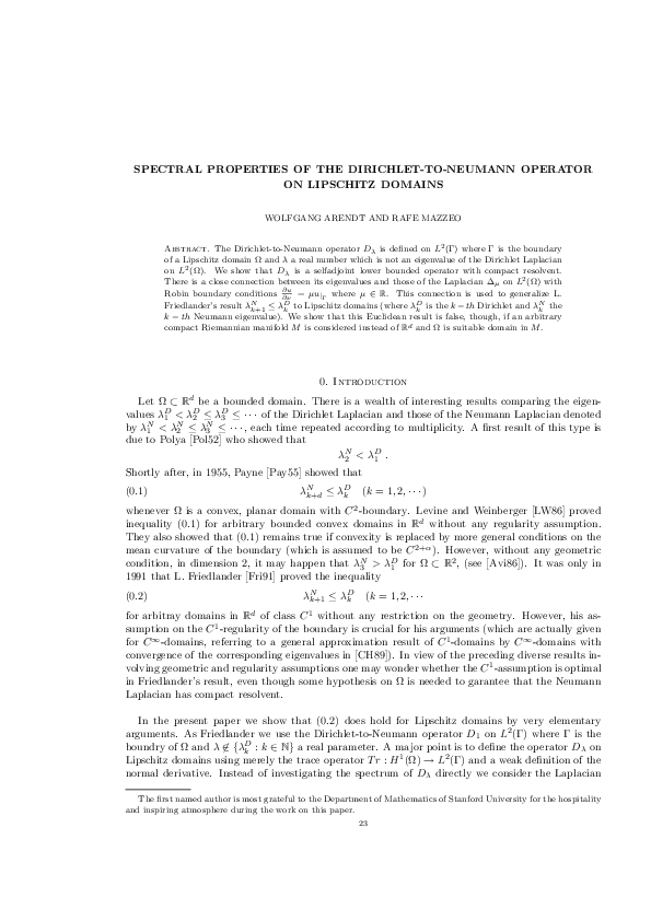 (PDF) Spectral Properties of the Dirichlet-To-Neumann Operator on ...