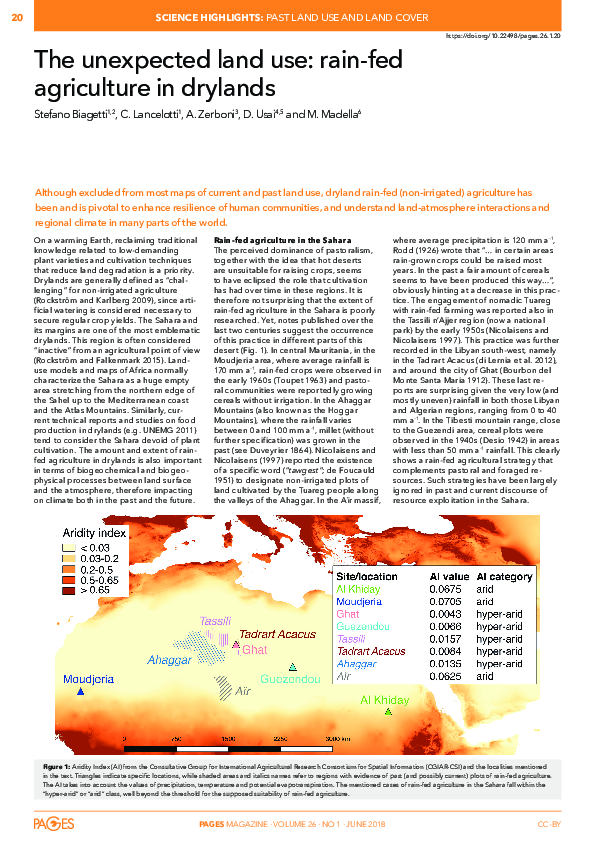 (PDF) The unexpected land use: rain-fed agriculture in drylands
