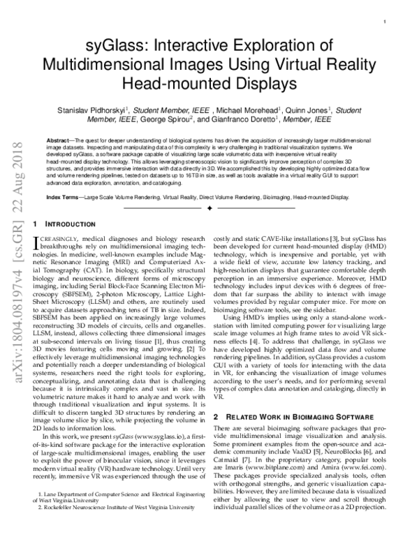 (PDF) syGlass: Interactive Exploration of Multidimensional Images Using ...