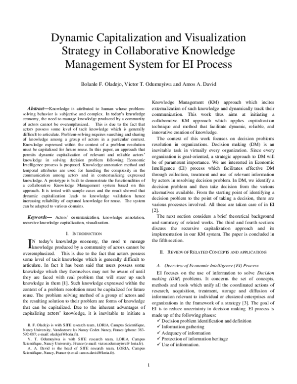 (PDF) Dynamic Capitalization and Visualization Strategy in ...