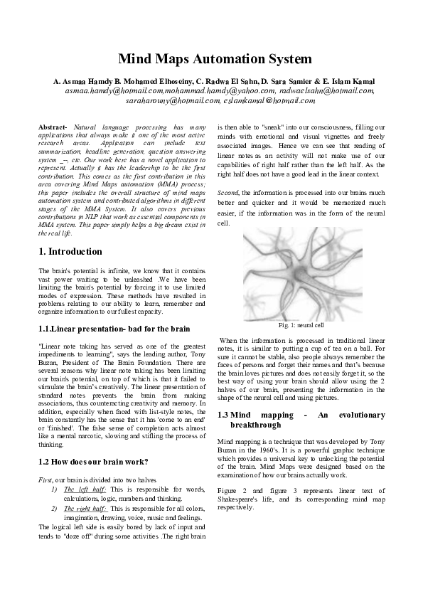 (PDF) Mind Maps Automation System