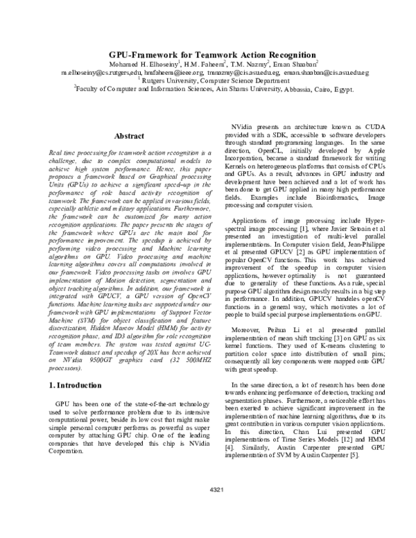 (PDF) GPU-Framework for Teamwork Action Recognition