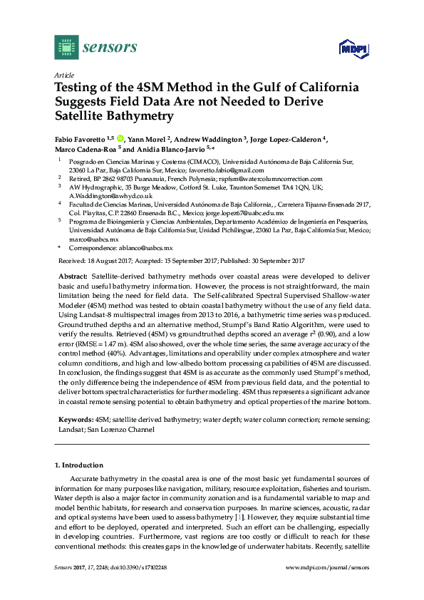 (PDF) Testing of the 4SM Method in the Gulf of California Suggests ...