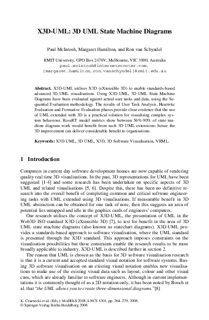 (PDF) X3d-uml: 3d uml state machine diagrams