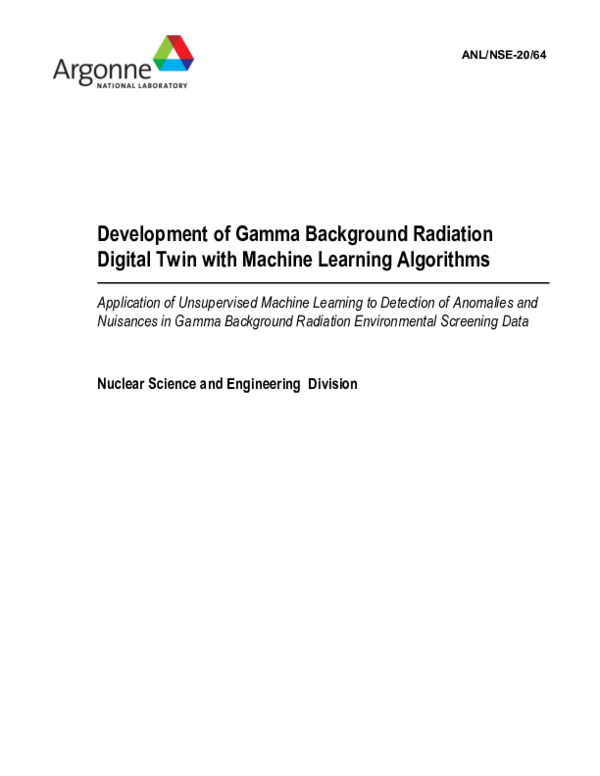(PDF) Development of Gamma Background Radiation Digital Twin with Machine Learning Algorithms ...