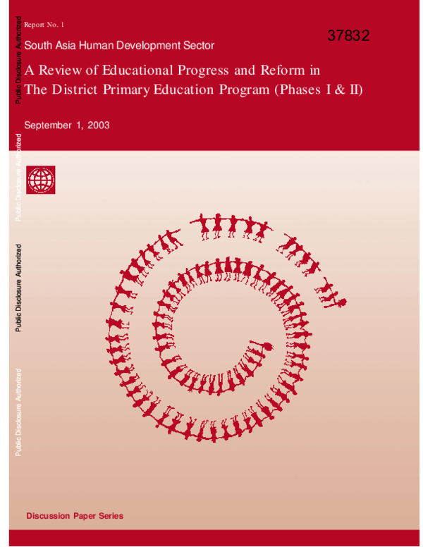 (PDF) A review of educational progress and reform in the district ...