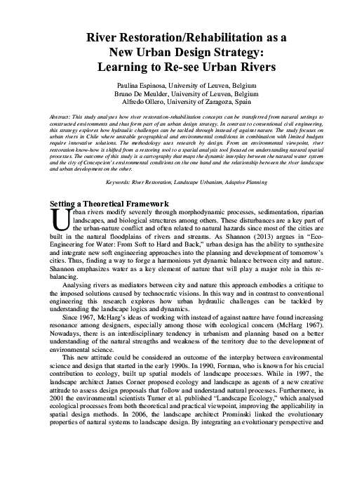 (PDF) River Restoration and Rehabilitation as a New Urban Design ...