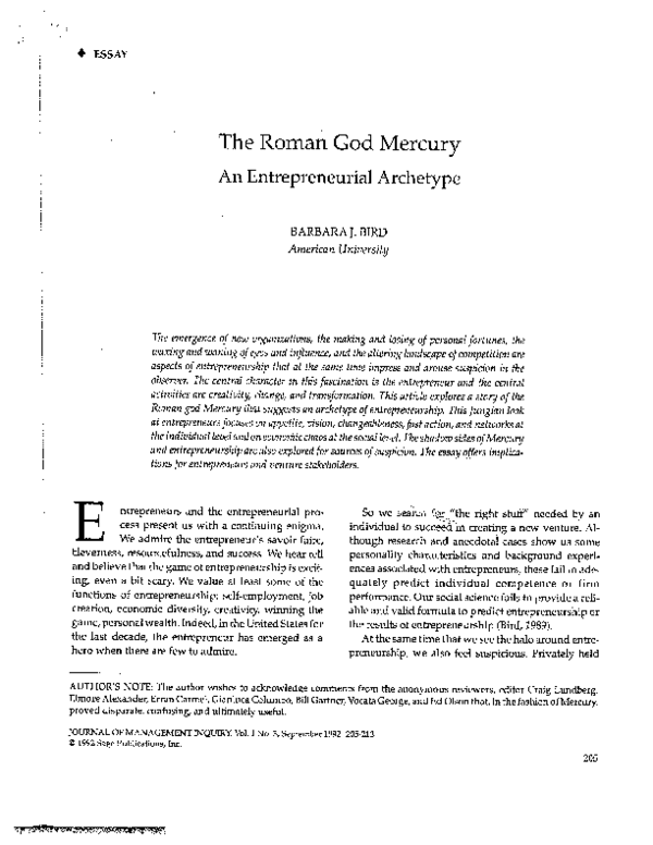 (PDF) The Roman God Mercury