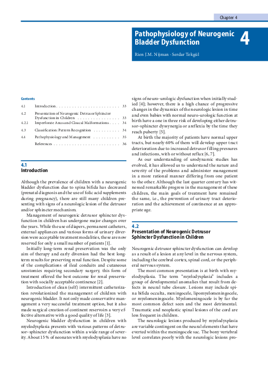 (PDF) Pathophysiology of Neurogenic Bladder Dysfunction