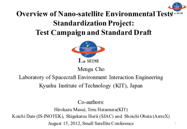 (PDF) Overview of Nano-satellite Environmental Tests Standardization ...