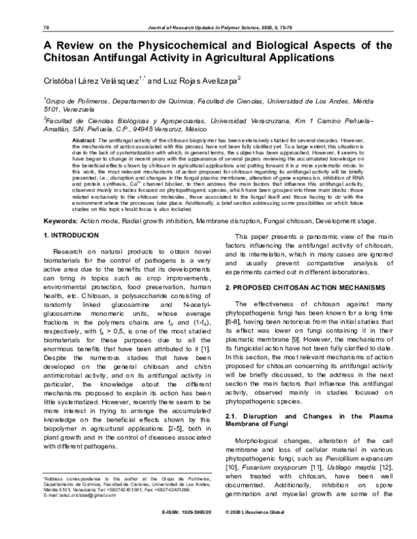Pdf A Review On The Physicochemical And Biological Aspects Of The