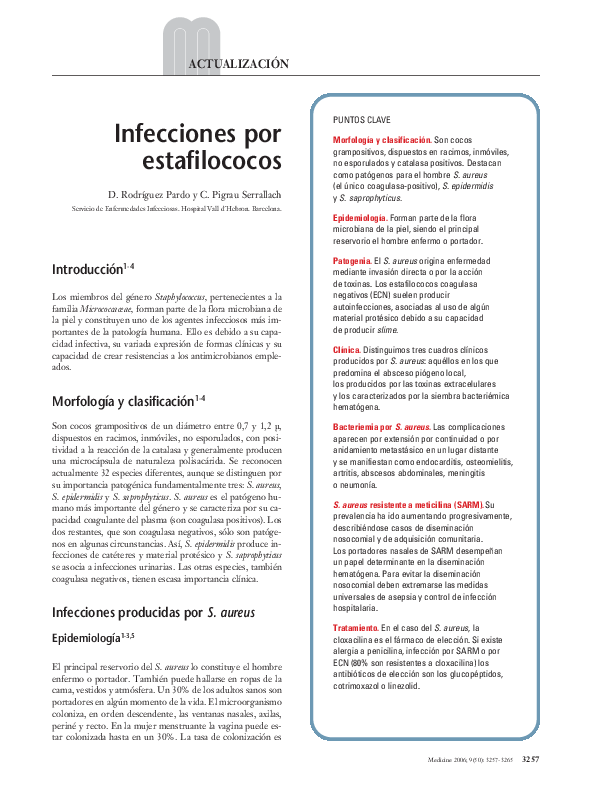 (PDF) Infecciones por estafilococos