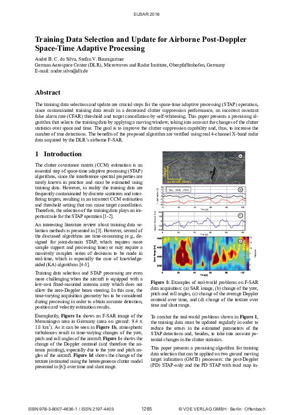 (PDF) Training Data Selection and Update for Airborne Post-Doppler ...
