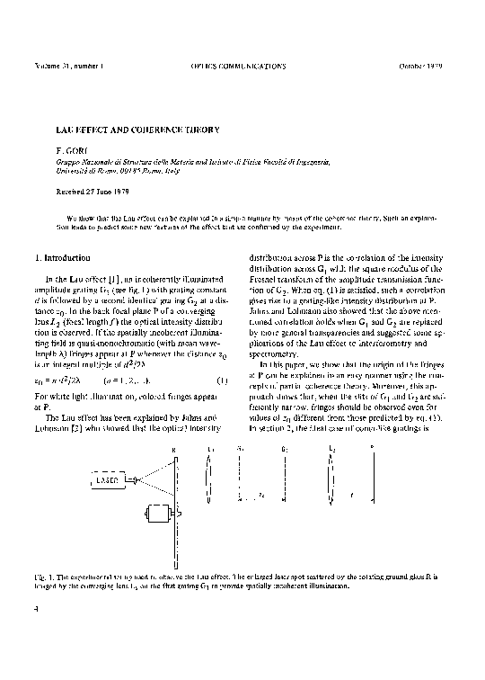 (PDF) Lau effect and coherence theory