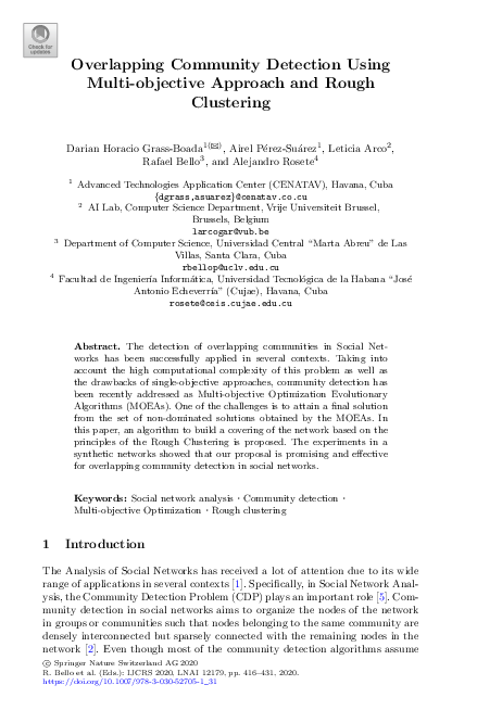 (PDF) Overlapping Community Detection Using Multi-objective Approach ...