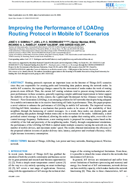 (PDF) Improving the Performance of LOADng Routing Protocol in Mobile ...
