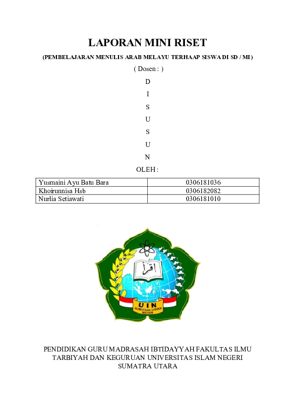 (DOC) LAPORAN MINI RISET