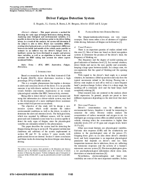 (PDF) Driver fatigue detection system