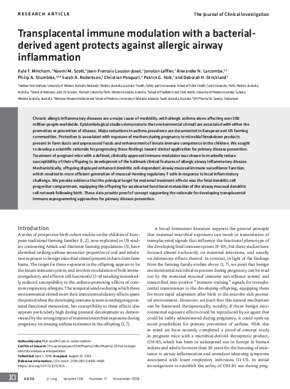(PDF) Transplacental immune modulation with a bacterial-derived agent ...