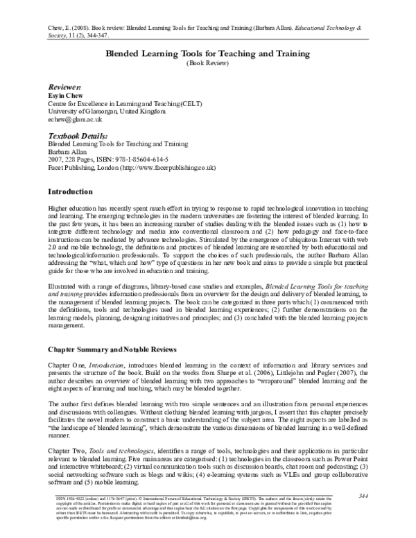 (PDF) Blended Learning Tools for Teaching and Training