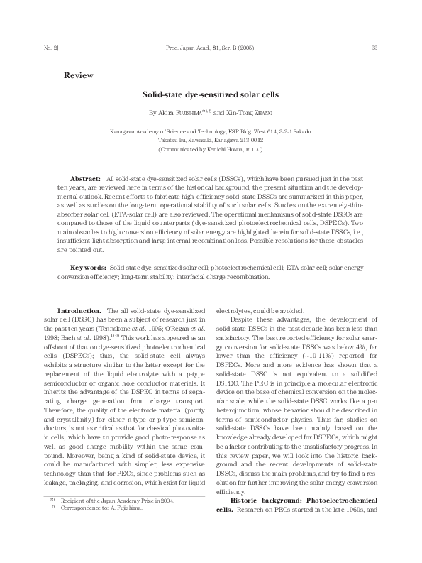 (PDF) Solid-state dye-sensitized solar cells